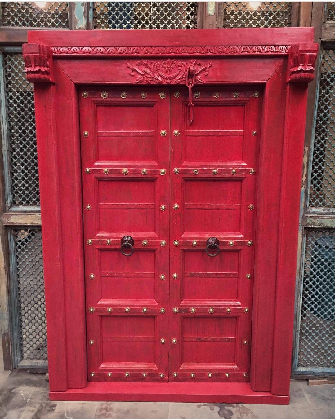 The Tiroli Vintage Inspired Indian Doors, Carved Indian Doors ...