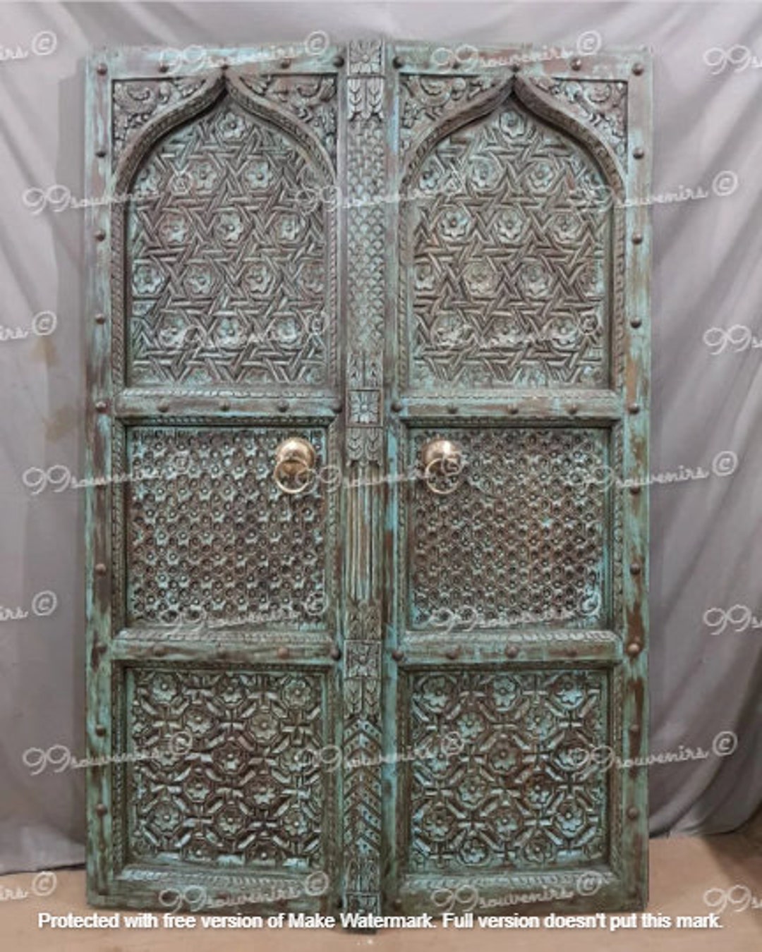 The Jaisalmer Vintage Inspired Indian Doors, Carved Wooden Decorative ...