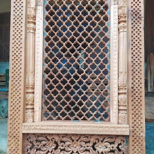 Indian Wood Panel, Wall Art, Antique Inspired Filigree Wall Panel ...