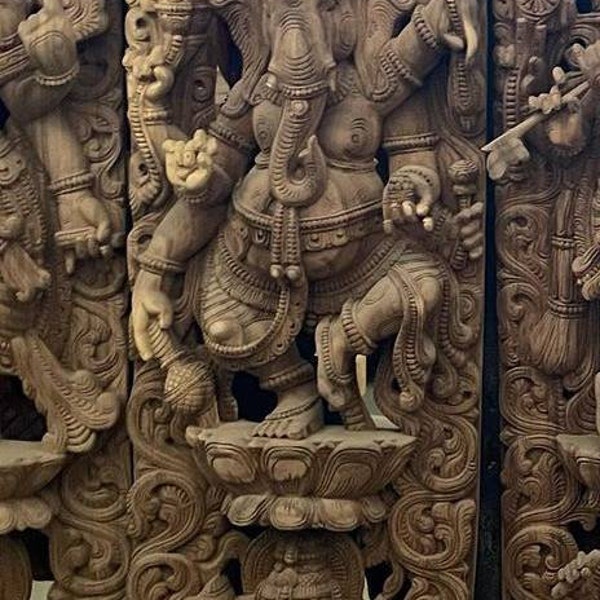 Wooden Indian Statue - Etsy