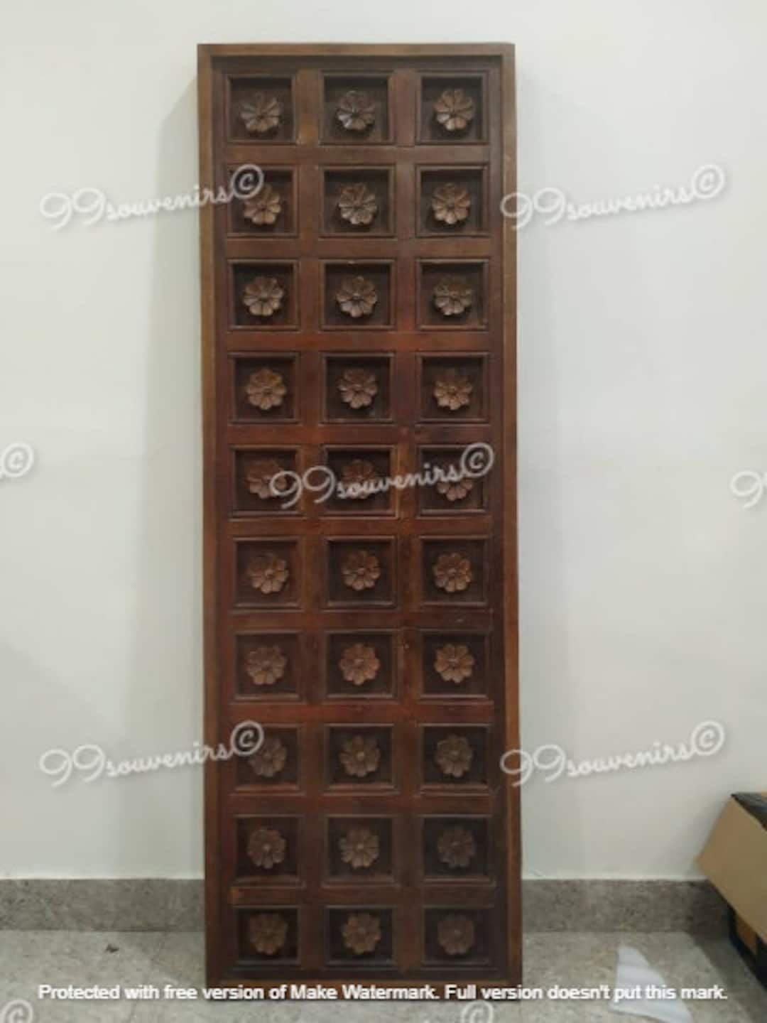 Carved Wall Hanging, Traditional Indian Wall Panel, Wooden Wall Art ...