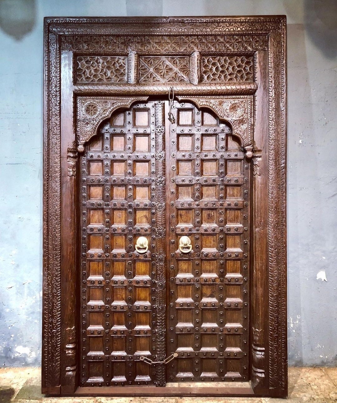 Vintage Style Indian Doors, Carved Wooden Doors, Intricately Carved ...