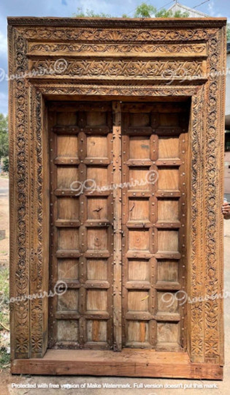 Indian Doors, Carved Wooden Doors, Antique Style Reproduced Doors ...