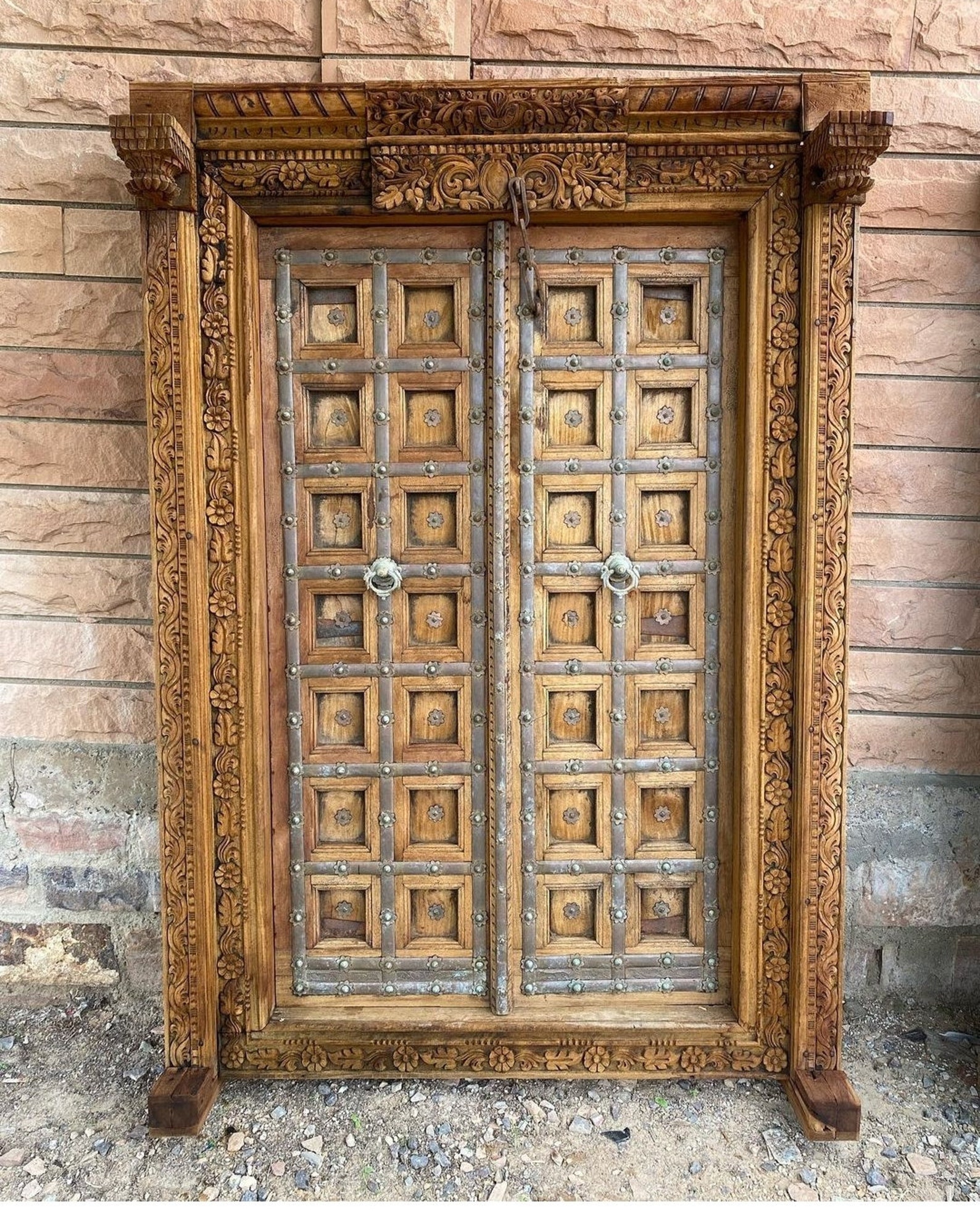 Indian Doors, Vintage Style Entrance Doors, Carved Wooden Doors ...