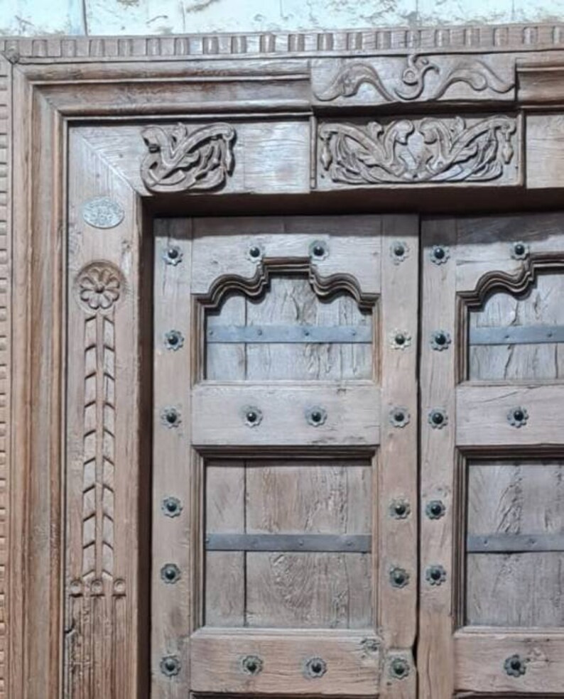 The Amrasar Vintage Style Indian Doors Carved Wooden Doors - Etsy
