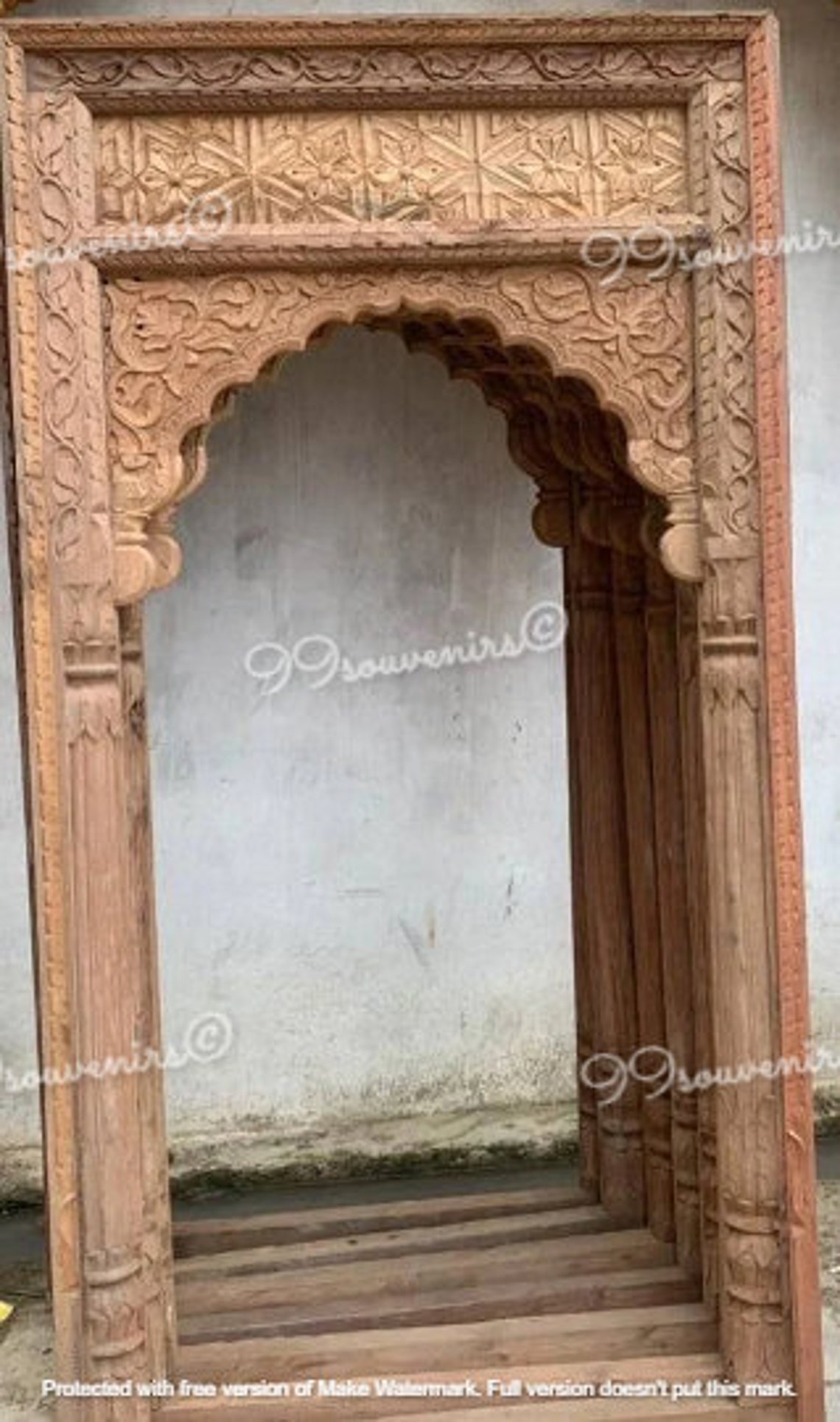 Vintage Inspired Wall Mirror Carved Indian Mirror Bohemian - Etsy