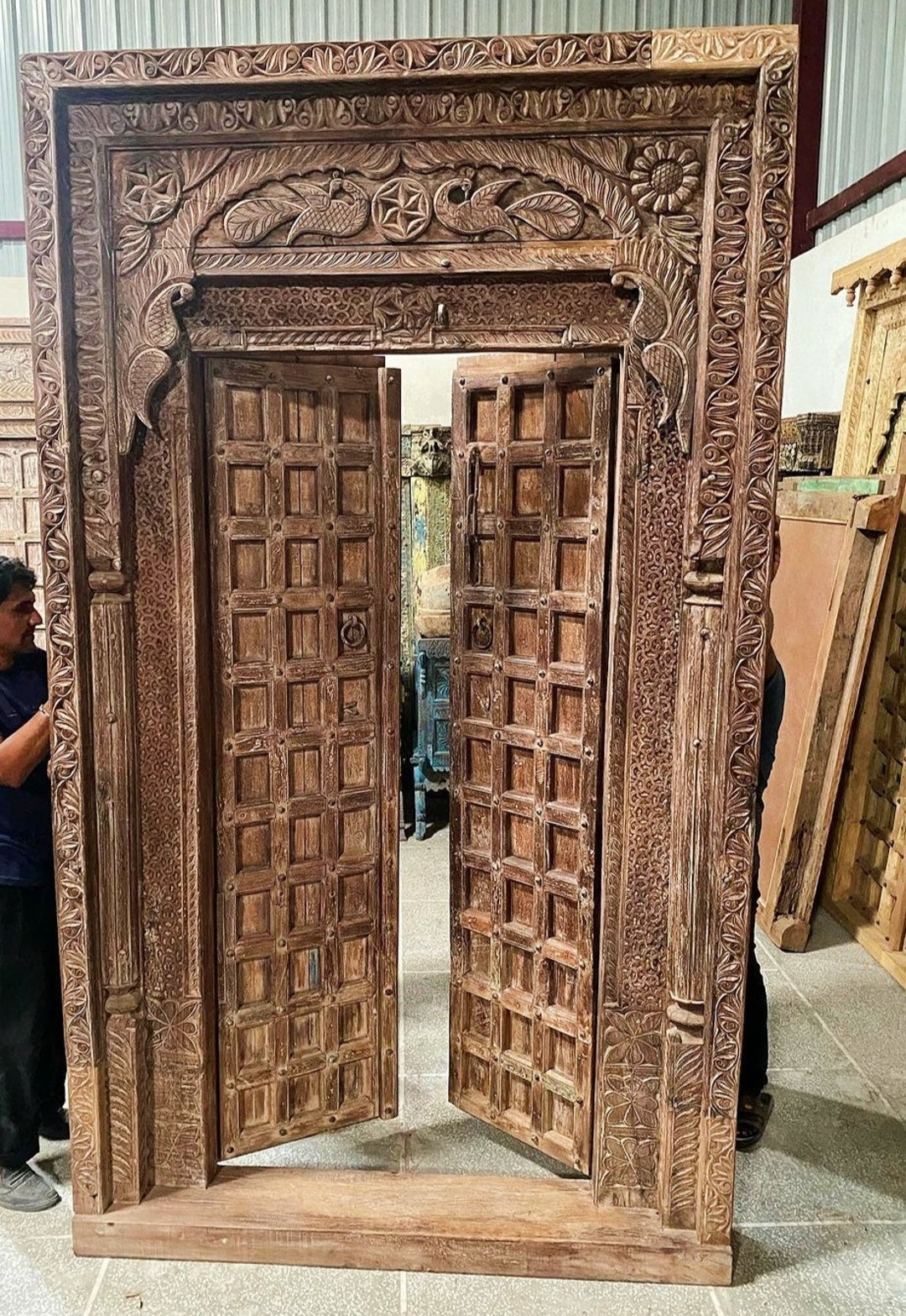 Indian Doors, Vintage Style Entrance Doors, Carved Wooden Doors ...