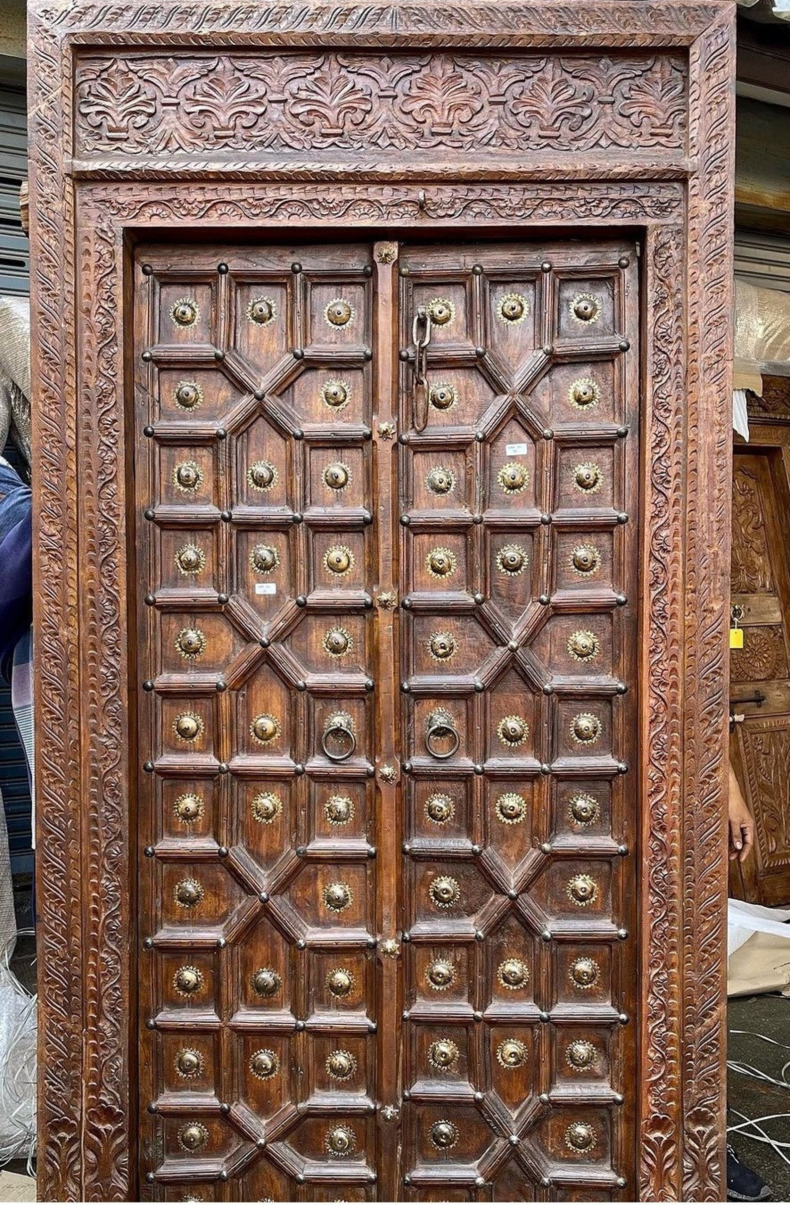 Vintage Style Indian Doors, Carved Wooden Doors, Intricately Carved ...