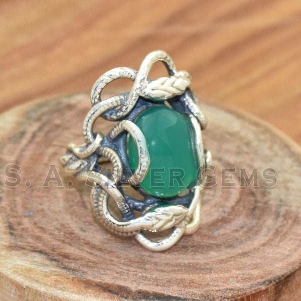 Green Snake Ring - Etsy UK