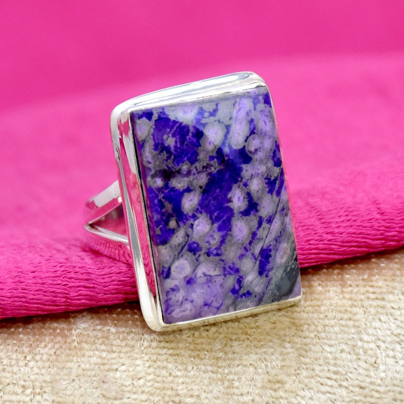Charoite Ring - Etsy