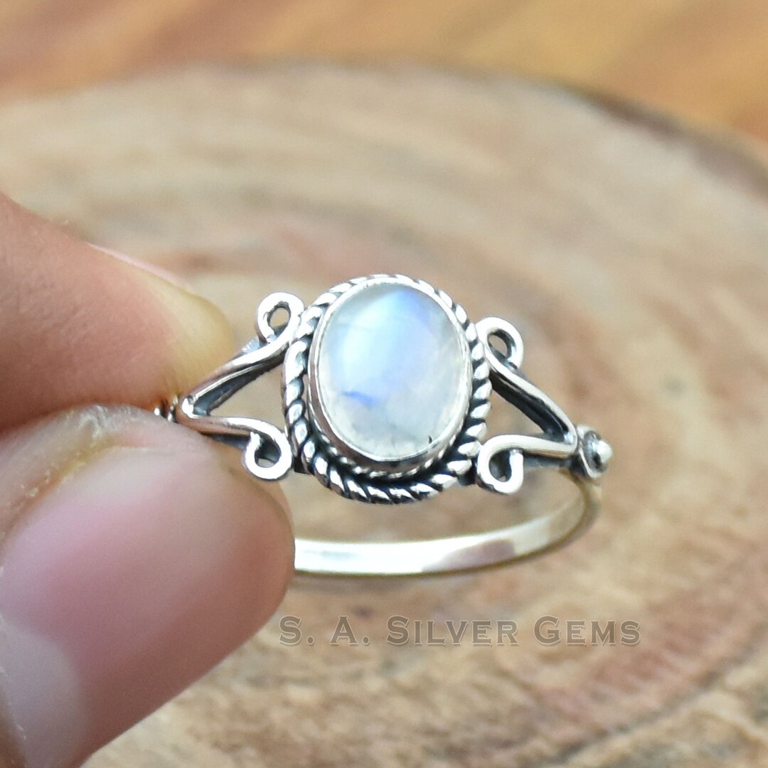 Very Rare Moonstone Ring, Moonstone Ring, Oval Moonstone Ring ...