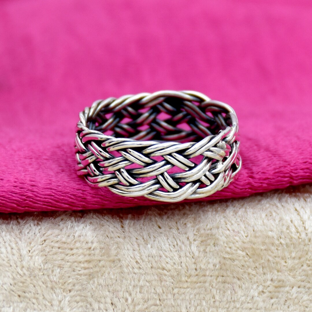 Handmade Wraparound Silver Wire Ring, Sterling Silver Ring Bohemian ...