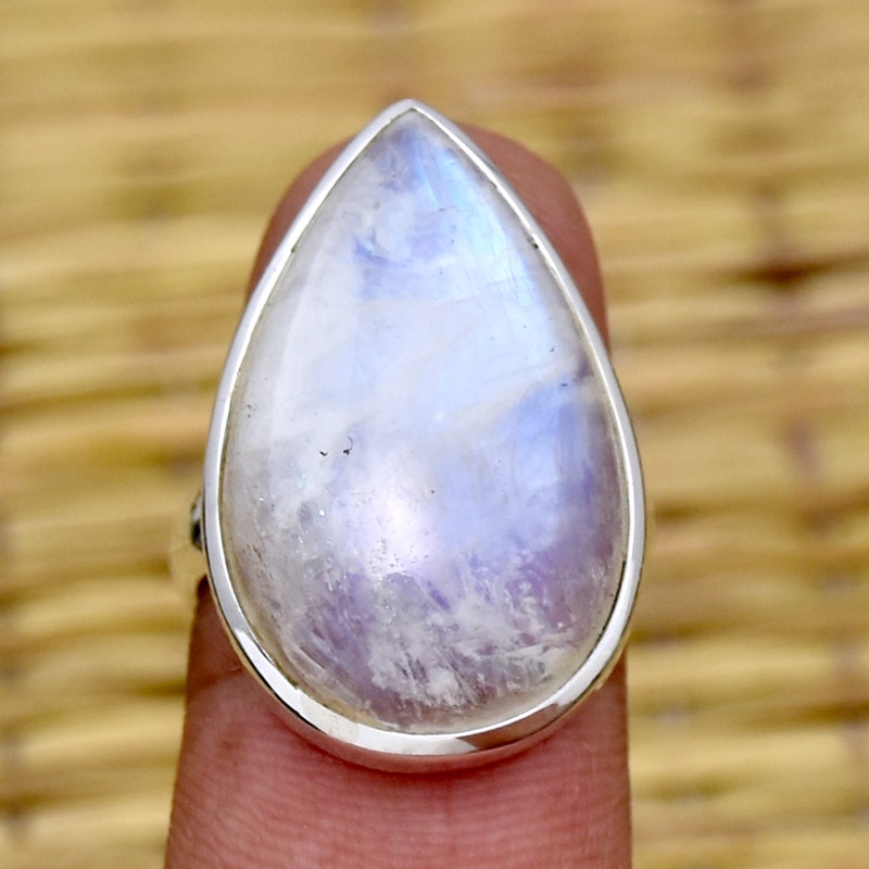Large Moonstone Ring - Etsy