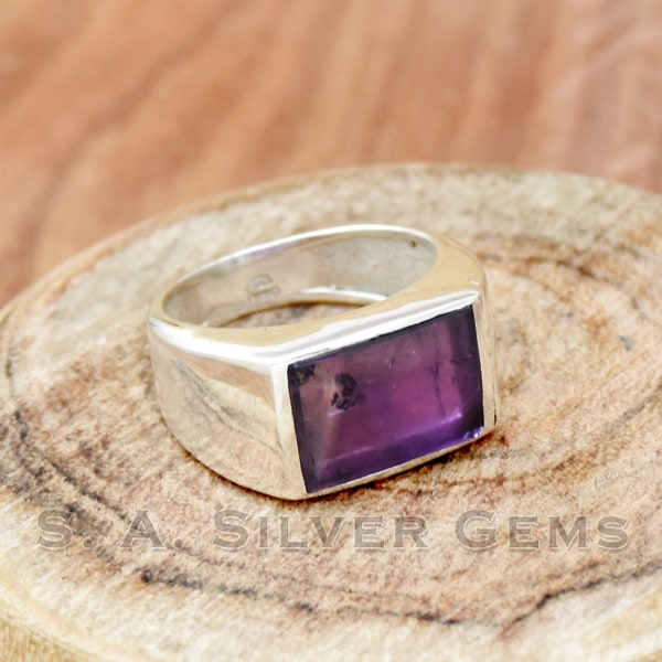 Rectangle Stone Ring - Etsy