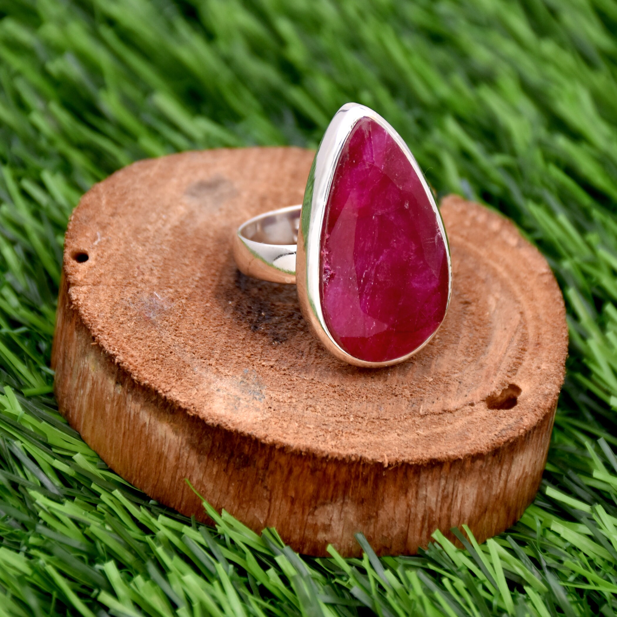 Indian Ruby Ring 925 Sterling Sliver Ring Handmade Ring | Etsy