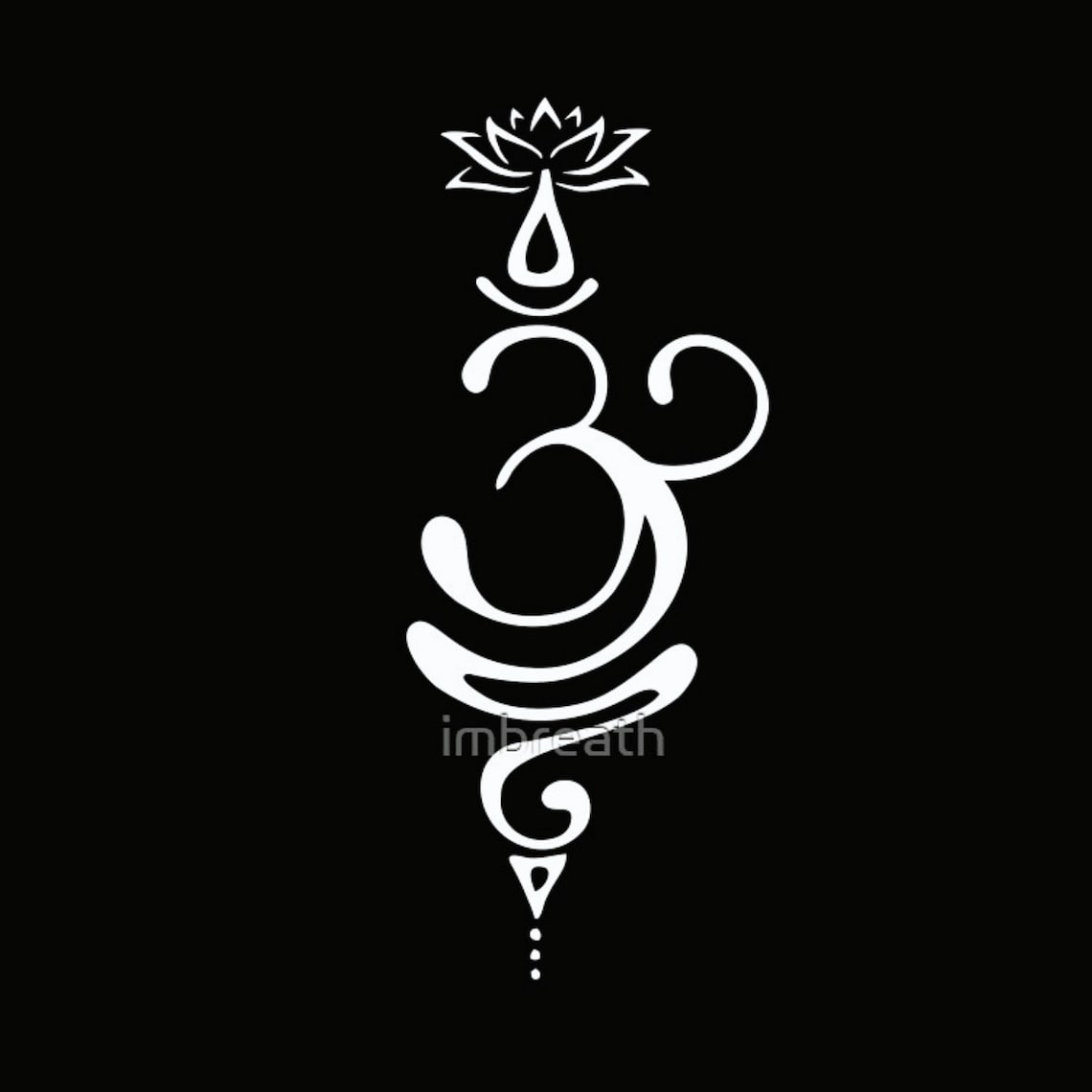 Sanskrit Symbol für Atmen - Buddhistisches Sanskrit Angst atmen Symbol ...