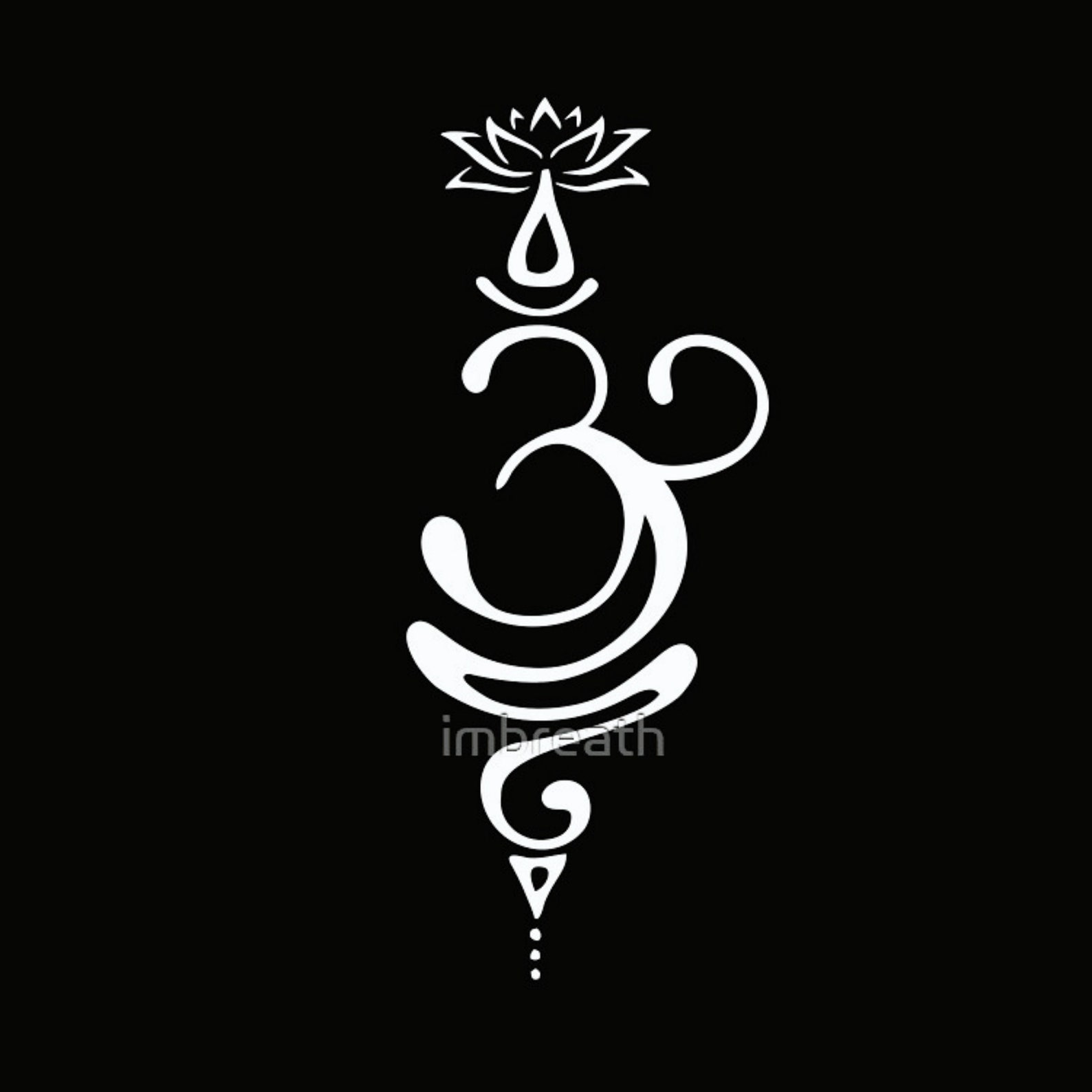 Símbolo sánscrito para respirar - Símbolo de respiración de ansiedad ...