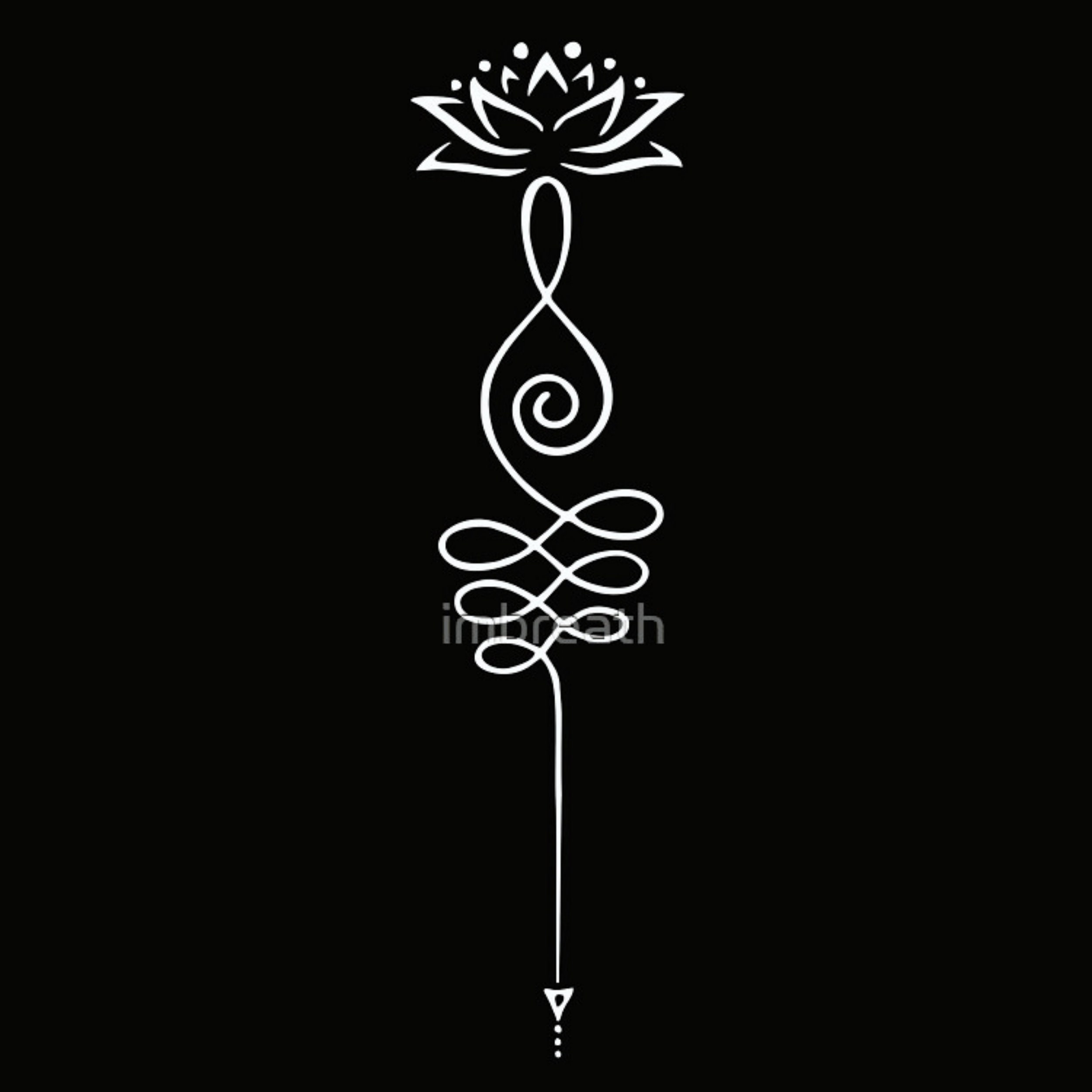 Unalome Symbol Svg - Spiritual Unalome With Lotus Flower Svg. Unalome ...