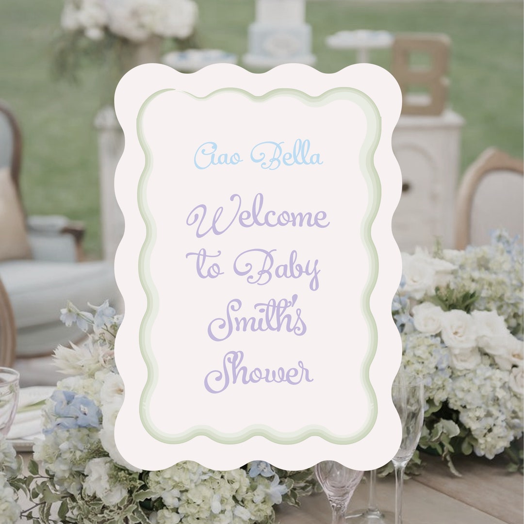 Bella Welcome Sign Wedding and Events Signage Baby Shower, Baby ...