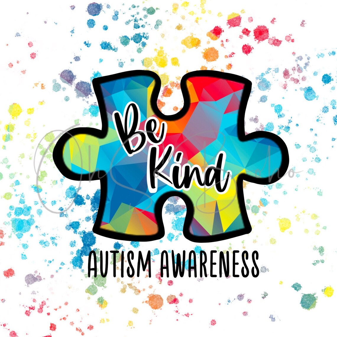 Be Kind Autism png autism awareness png design for | Etsy