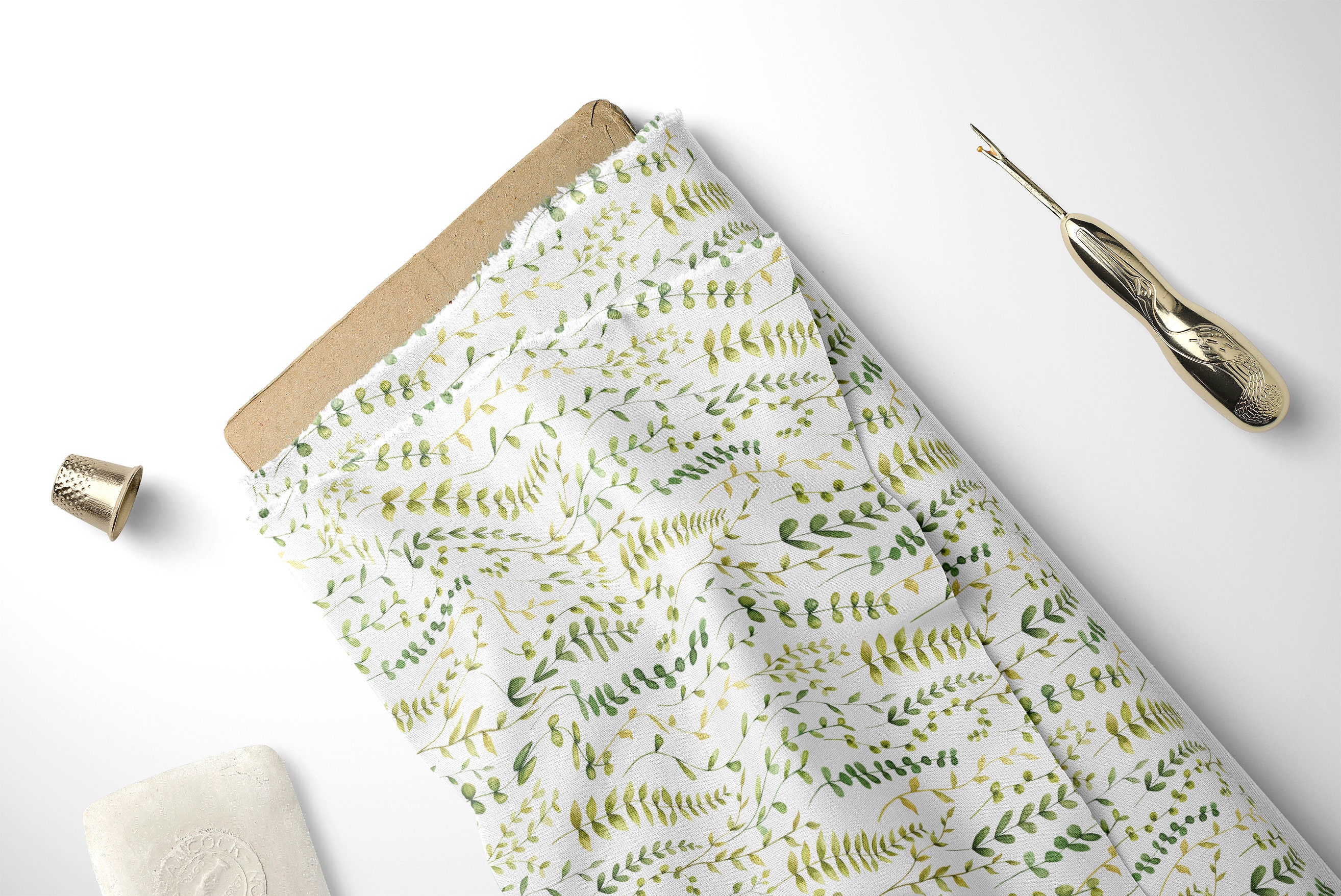 Greenery Watercolor Digital Paper, Green Leaves Digital Paper ...