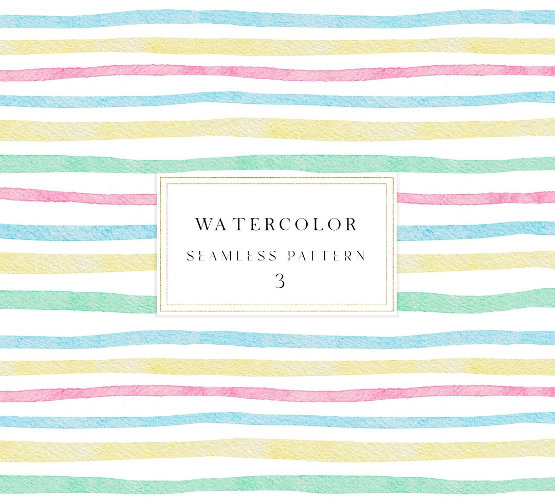 Watercolor Stripes Digital Paper, Abstract Watercolor Seamless Patten ...