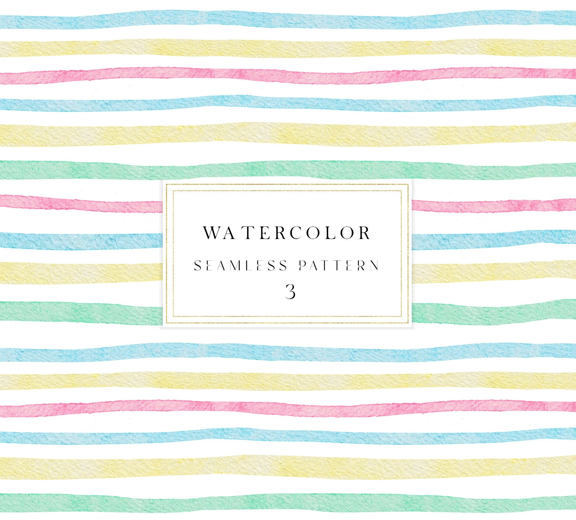 Watercolor Stripes Digital Paper, Abstract Watercolor Seamless Patten ...