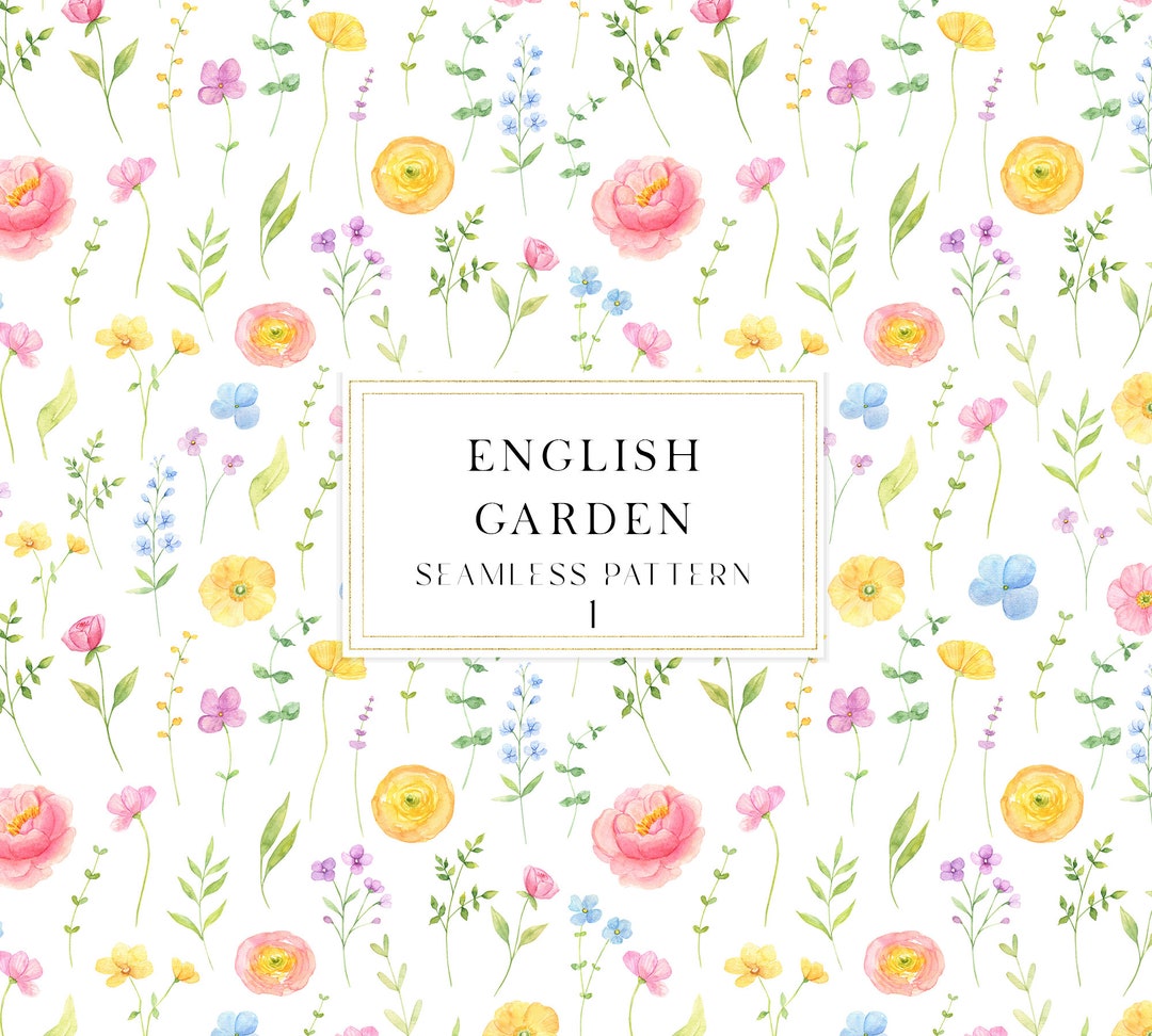 Summer Floral Digital Paper, Watercolor Digital Paper, Wildflower ...