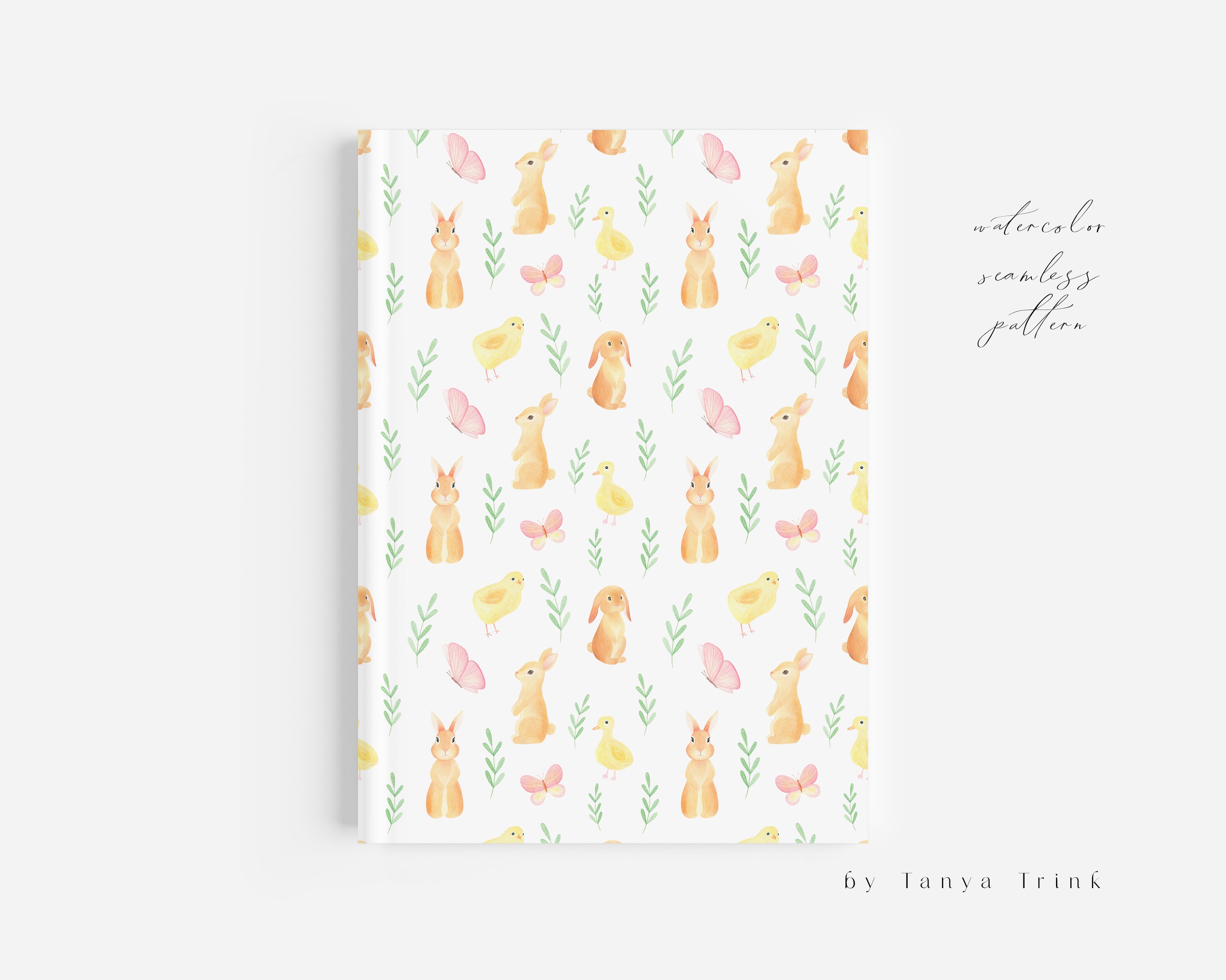Easter Digital Paper, Spring Watercolor Digital Paper, Happy Easter ...