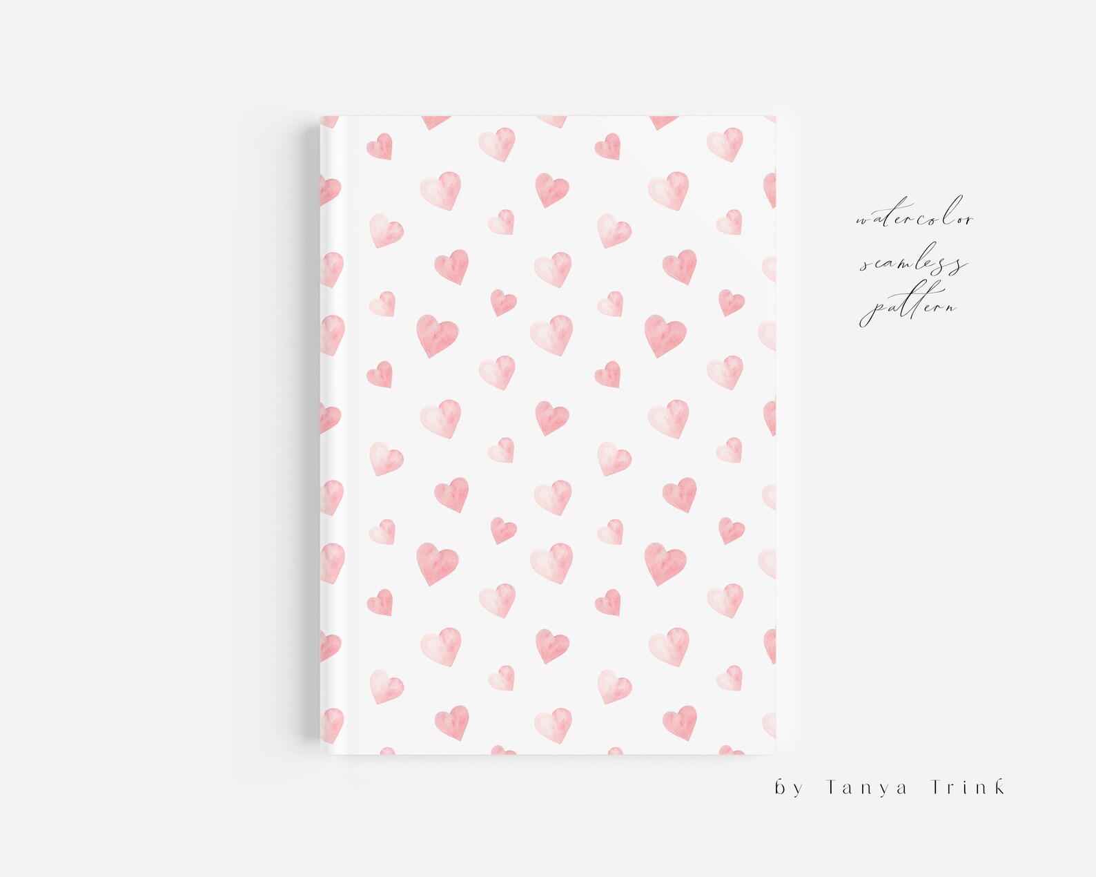 Watercolor Hearts Digital Paper Clipart Valentine's Day - Etsy