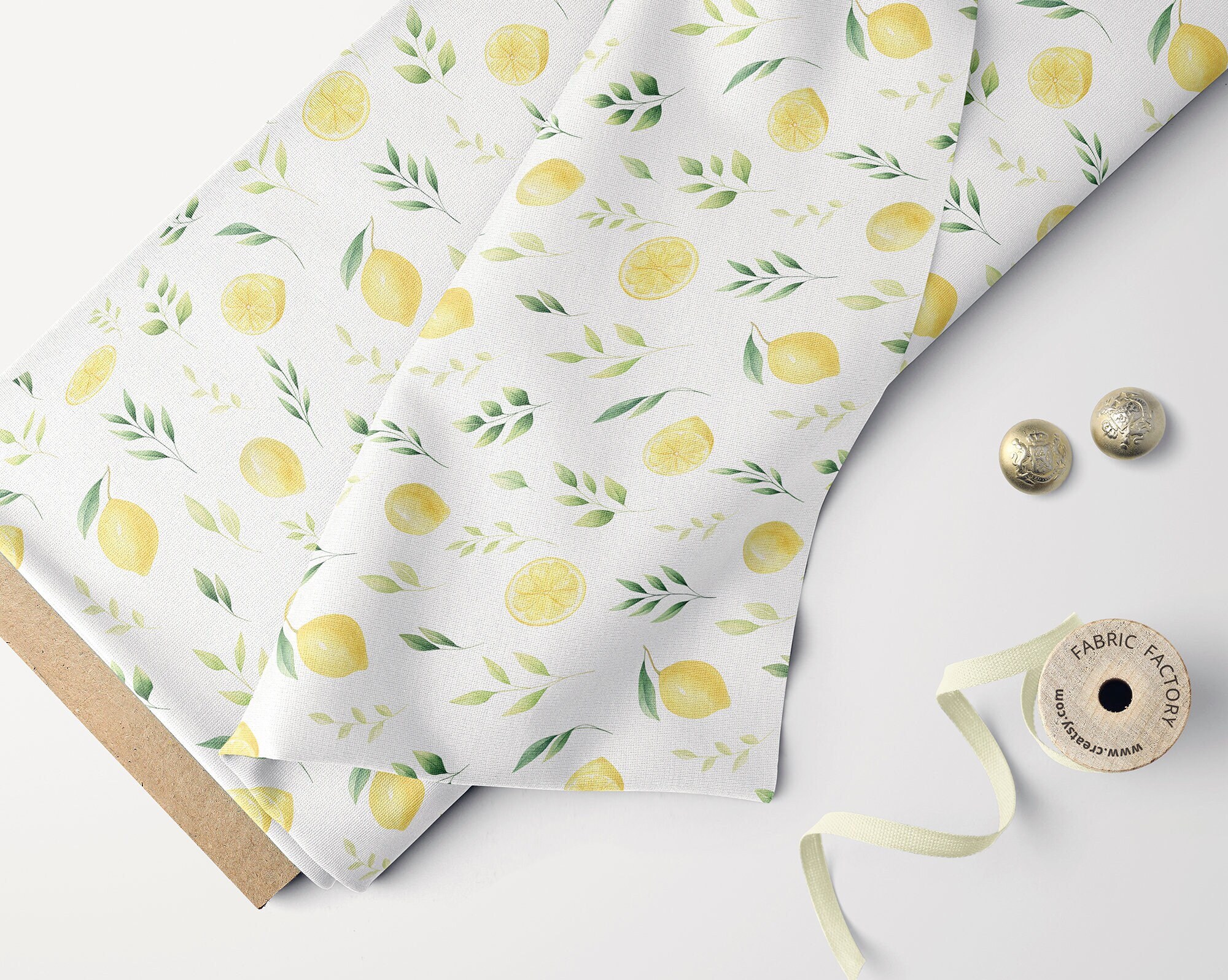 Watercolor Lemons Digital Paper, Summer Citrus Greenery Seamless ...