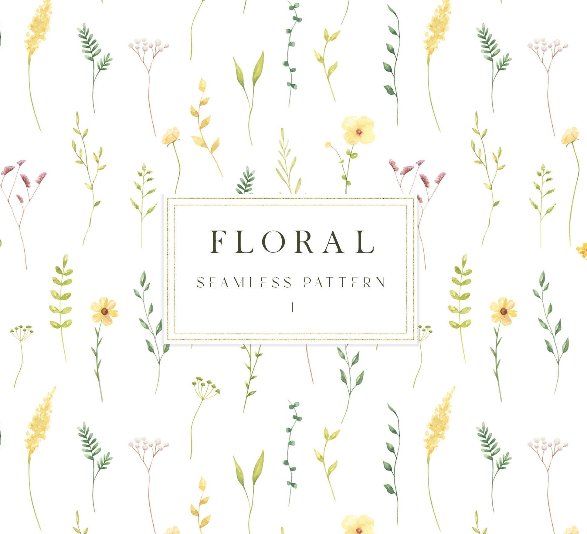 Watercolor Floral Digital Paper, Wildflowers Digital Paper, Summer ...