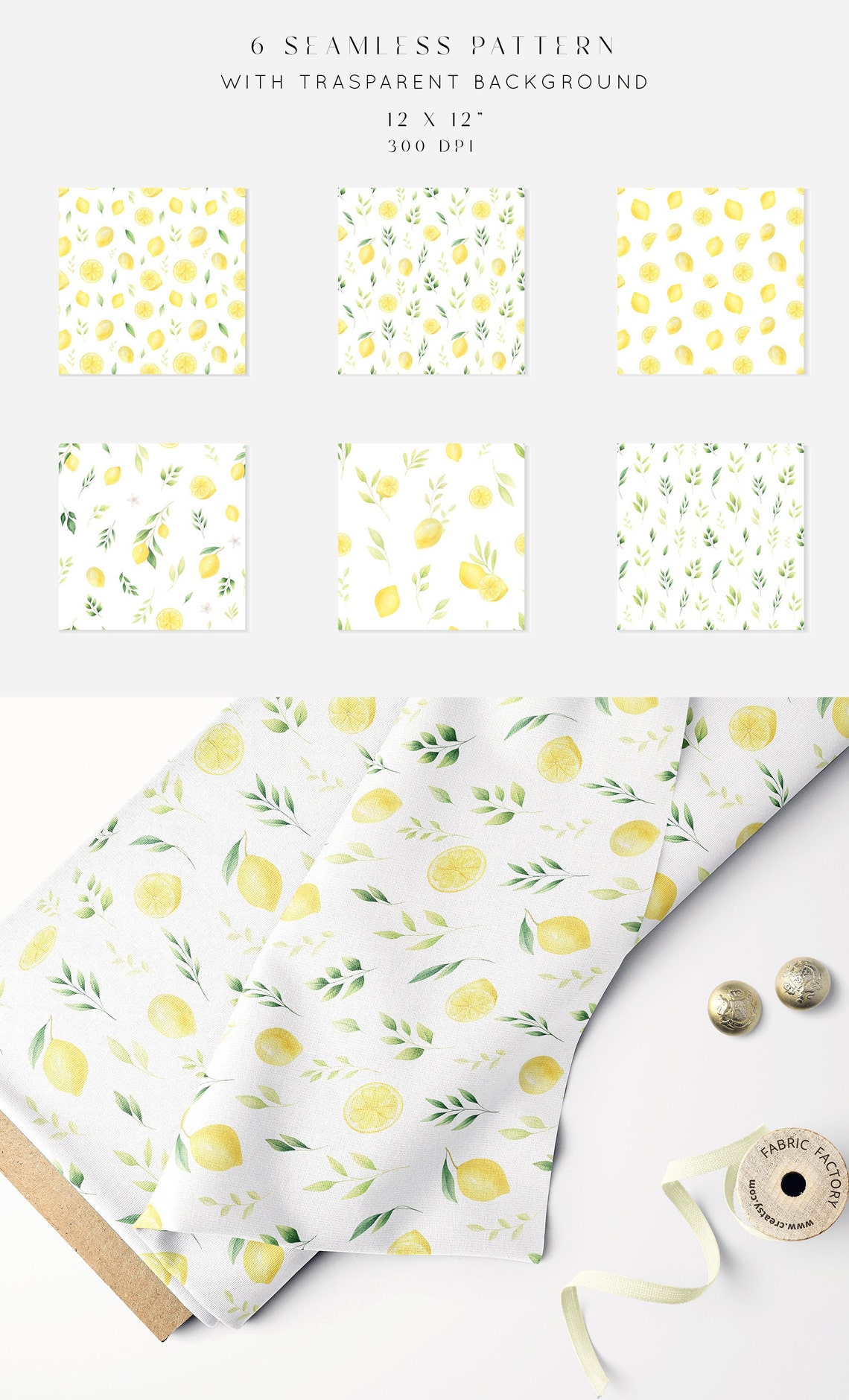 Watercolor Lemons Clipart Summer Citrus Greenery Clipart Png - Etsy