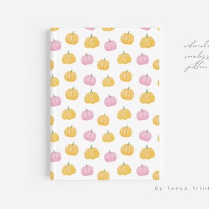 Pumpkin Watercolor Digital Paper, Thanksgiving Seamless Pattern, Autumn ...