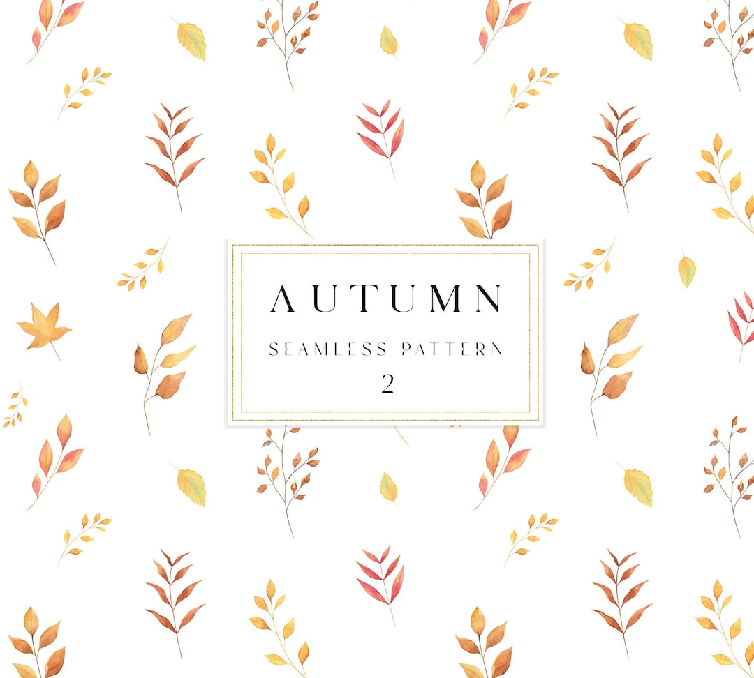 Fall Leaves Digital Paper, Autumn Dried Leaves Flowers Digital Paper ...