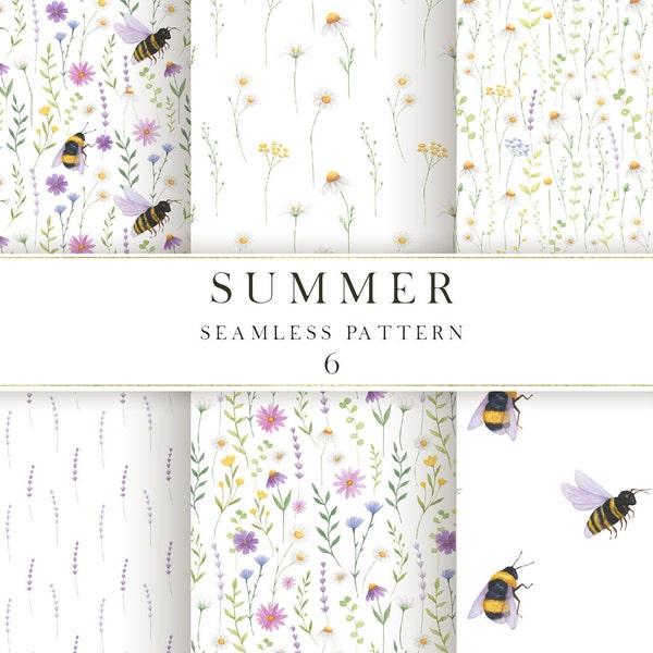 Bee Digital Paper - Etsy