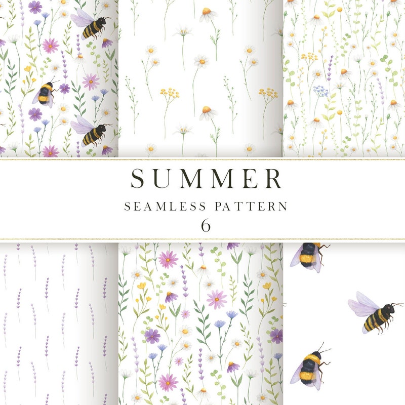 Bee Digital Paper - Etsy