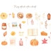 Autumn Watercolor Clipart, Fall Leaves Thanksgiving Clipart, Cozy ...