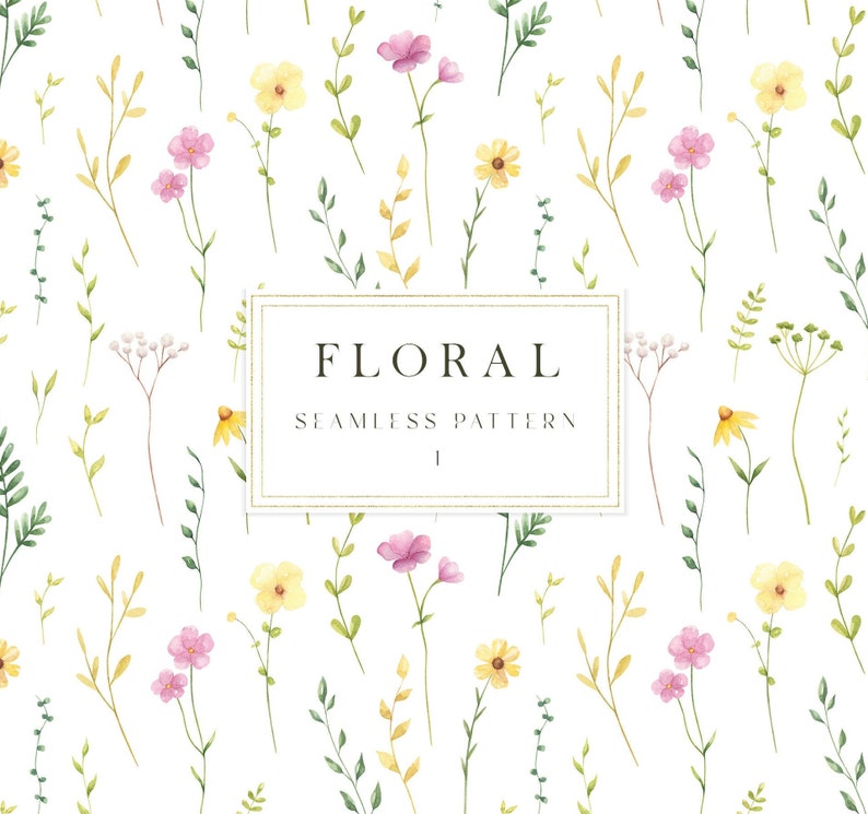 Summer Floral Digital Paper Watercolor Digital Paper - Etsy