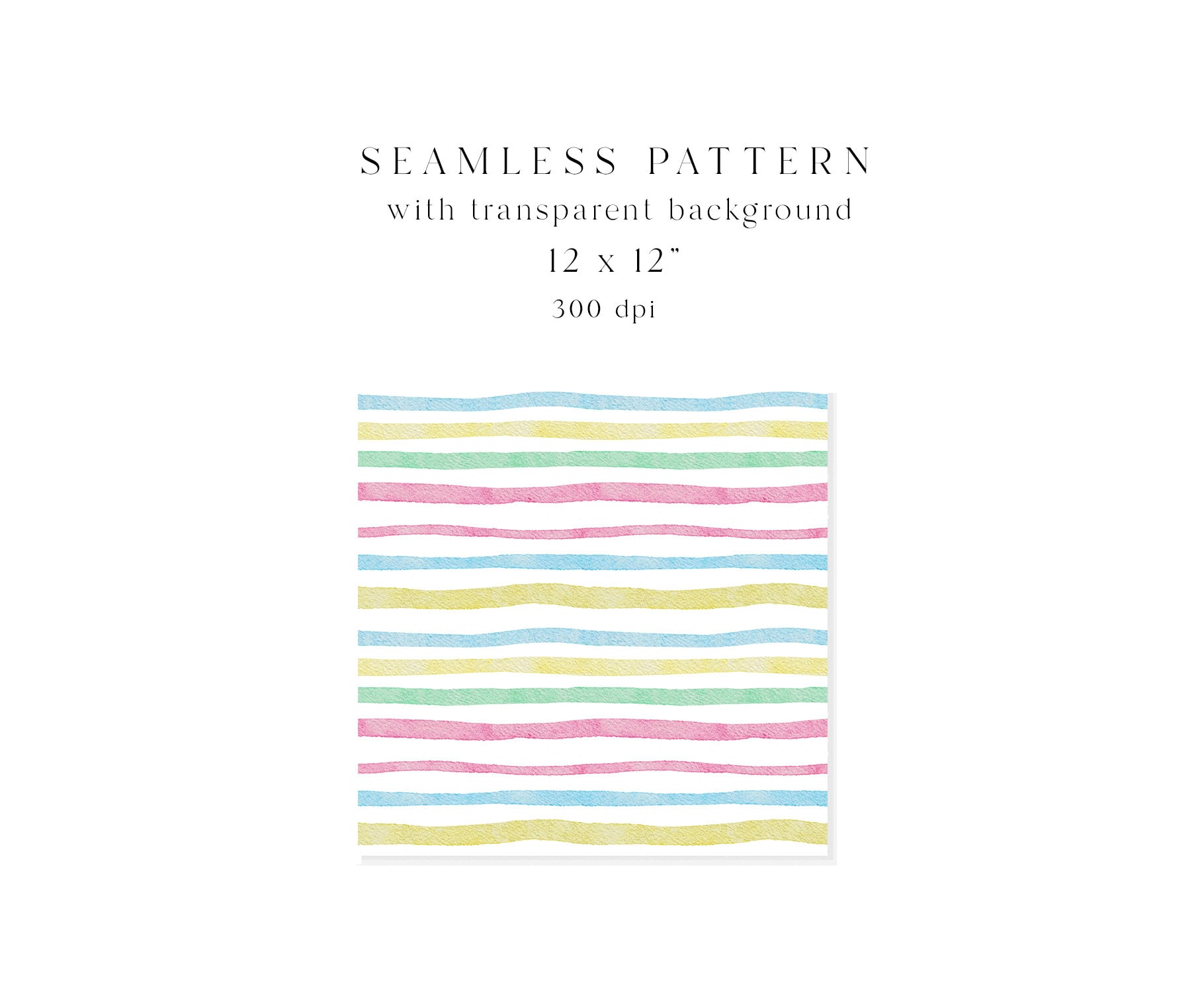 Watercolor Stripes Digital Paper, Abstract Watercolor Seamless Patten ...