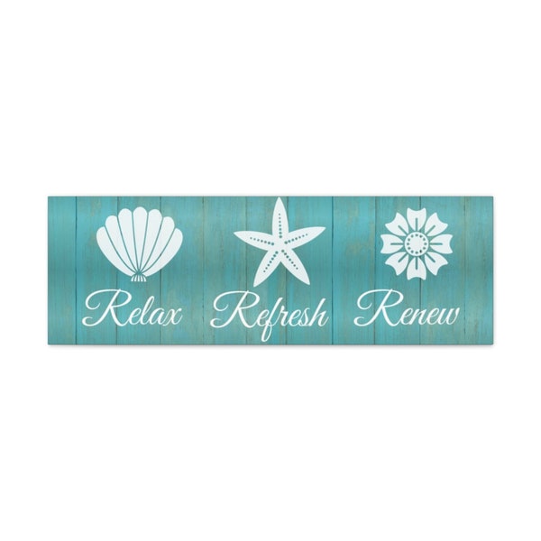 Relax Refresh Renew Wall Art - Etsy
