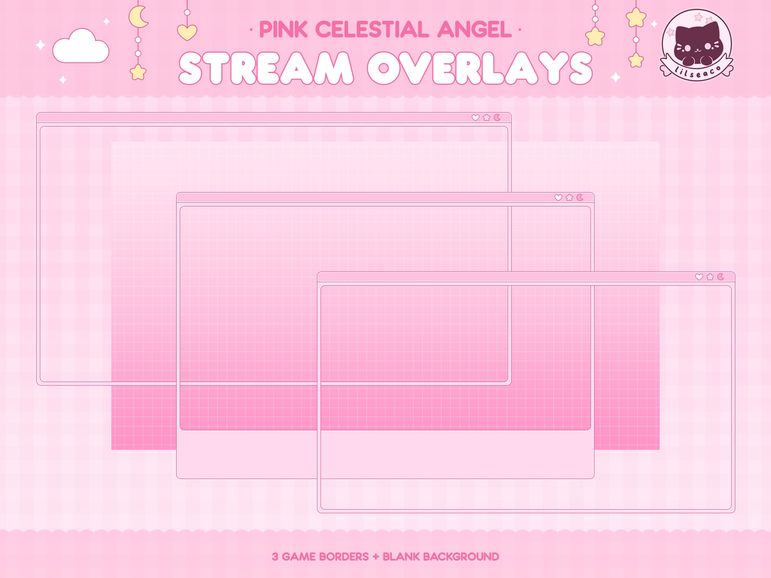 Celestial Angel Overlay Set, Twitch, Webcams, Overlays, Stream Pack ...