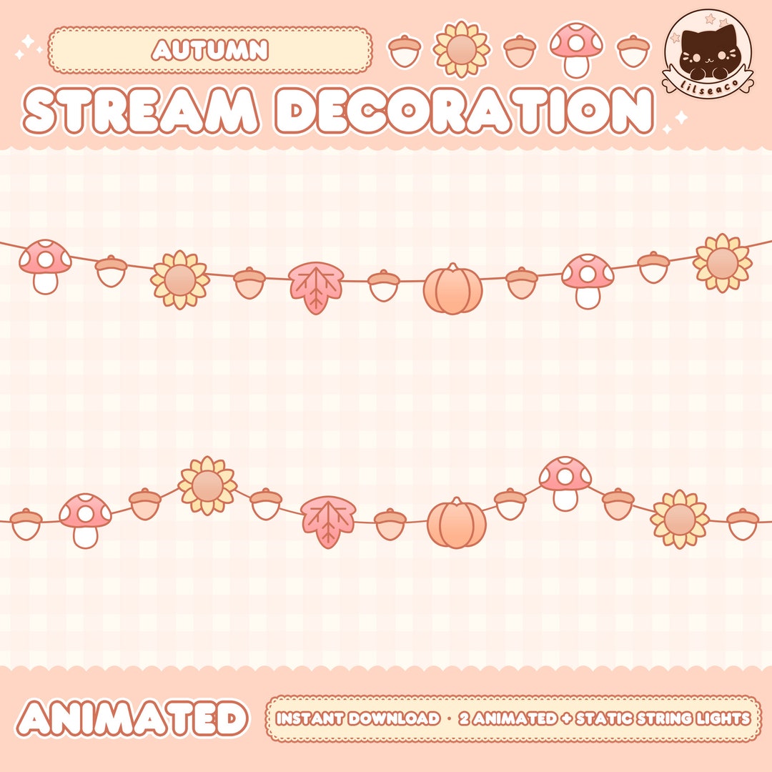 Animated Autumn String Light Overlay, Twitch, Fall, Cozy, Fairy Lights ...