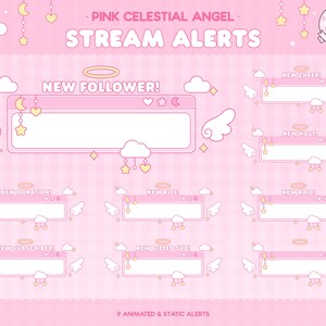 Animated Celestial Angel Stream Package, Twitch, Screens, Alerts ...