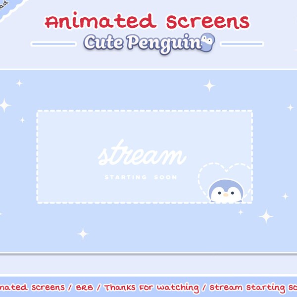 Penguin Twitch Screens - Etsy