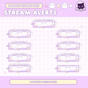 Animated Spooky Starry Sky Stream Package, Twitch, Purple, Alerts ...