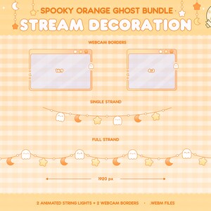 Animated Ghost String Lights Stream Overlay, Animated Twitch Overlay ...