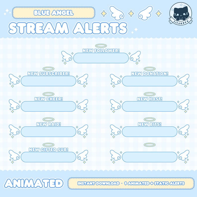Animated Angel Alerts, Twitch, Stream Alerts, Blue Alerts, Halo, Kawaii ... Animated Angel Alerts, Twitch, Stream Alerts, Blue Alerts, Halo, Kawaii ...
