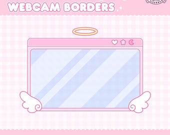 Animated Angel Webcam Borders, Twitch, Overlay, Celestial, Pink Webcam ...