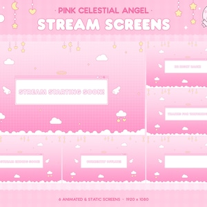 Animated Celestial Angel Stream Package, Twitch, Screens, Alerts ...